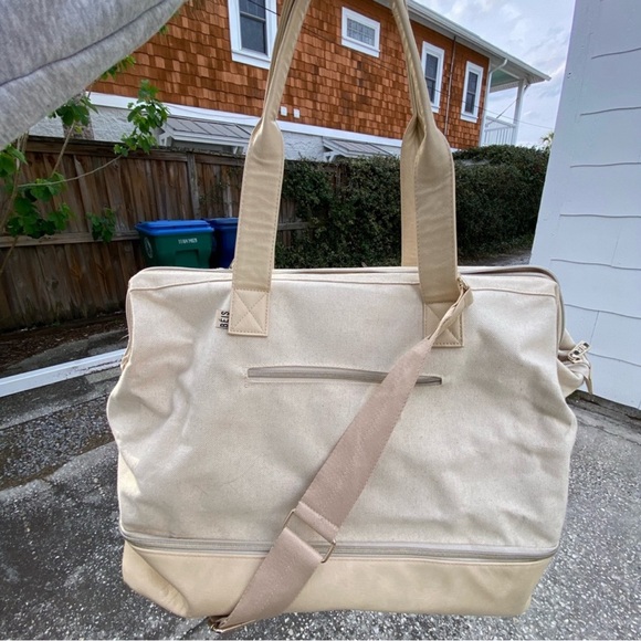 BEIS | Bags | Beis Weekender In Beige | Poshmark